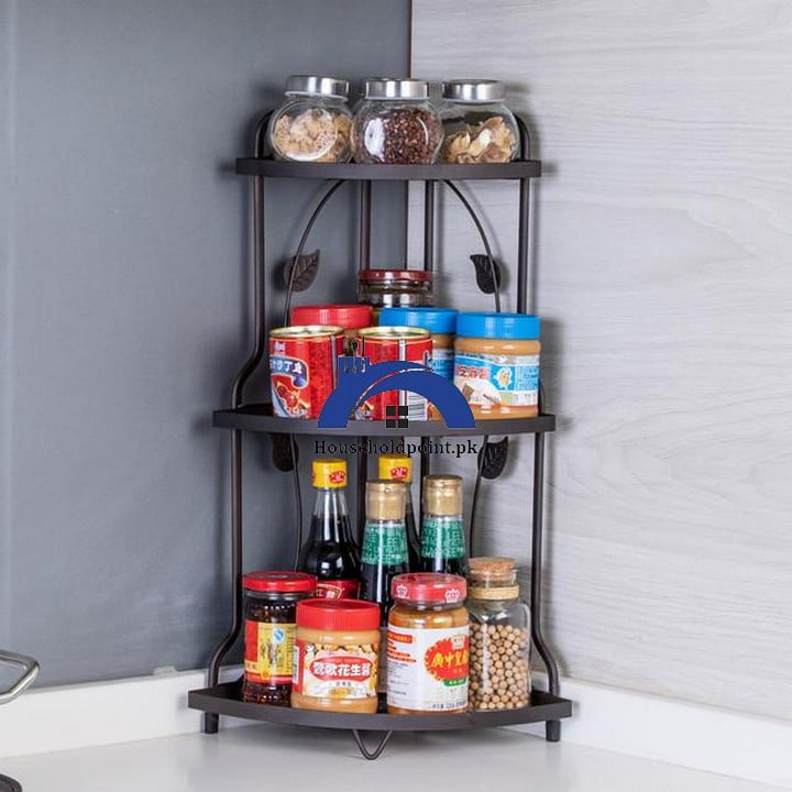 3 Layer Iron Corner Rack – House Hold Point